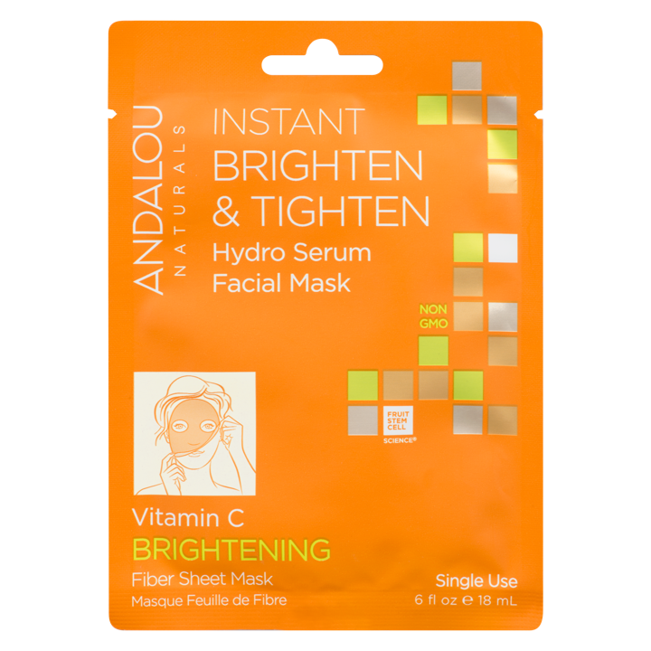 Andalou Naturals Instant Brighten & Tighten Hydro Serum Facial Sheet ...